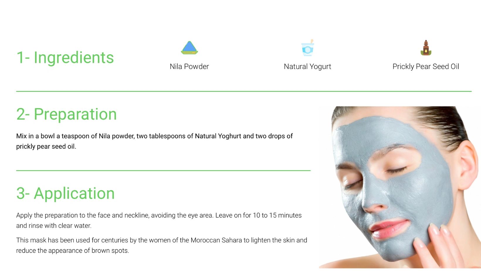 Moroccan blue nila powder for facemask – Glowfromtheeast