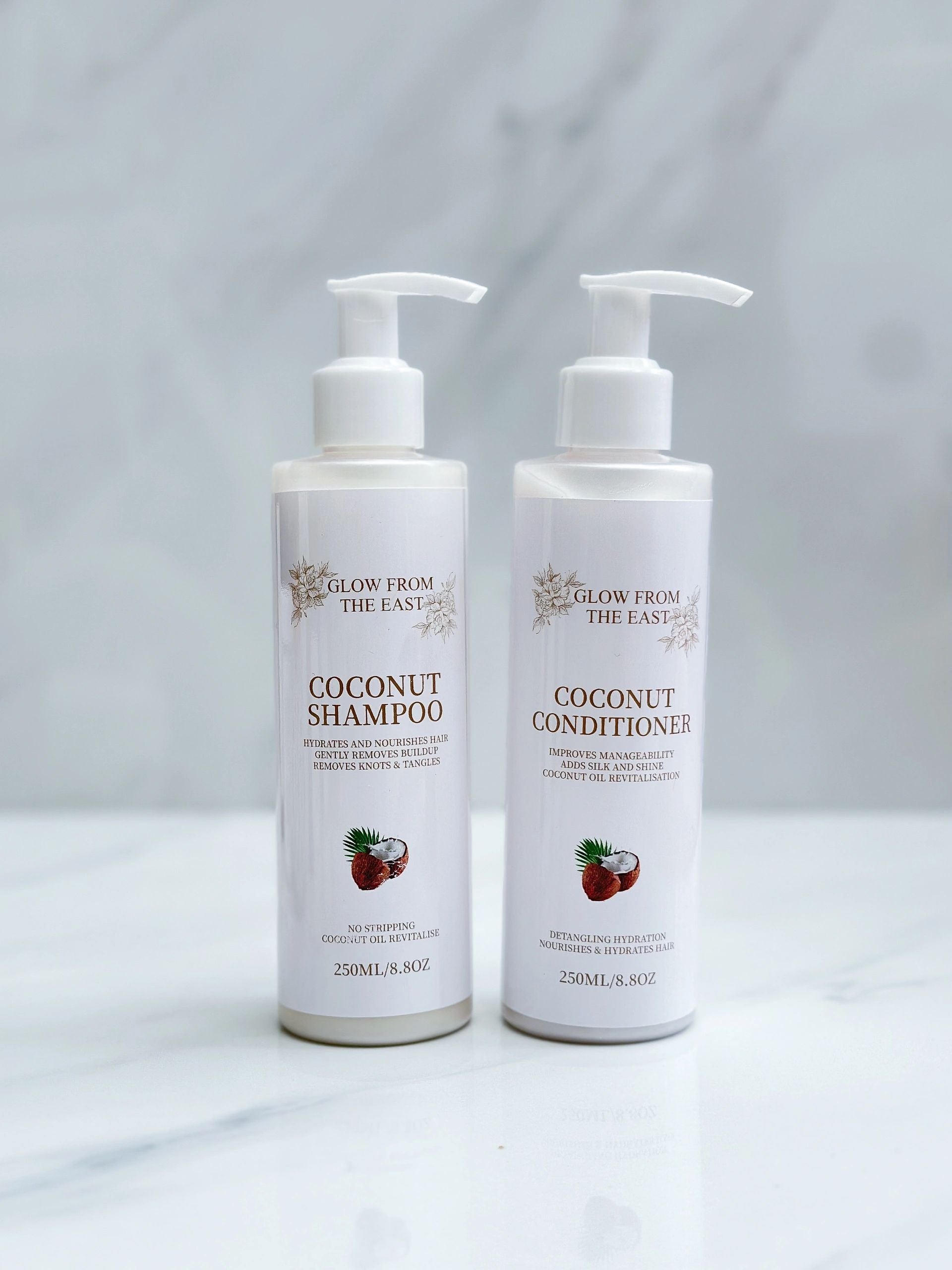Coconut shampoo & conditioning set – Glowfromtheeast