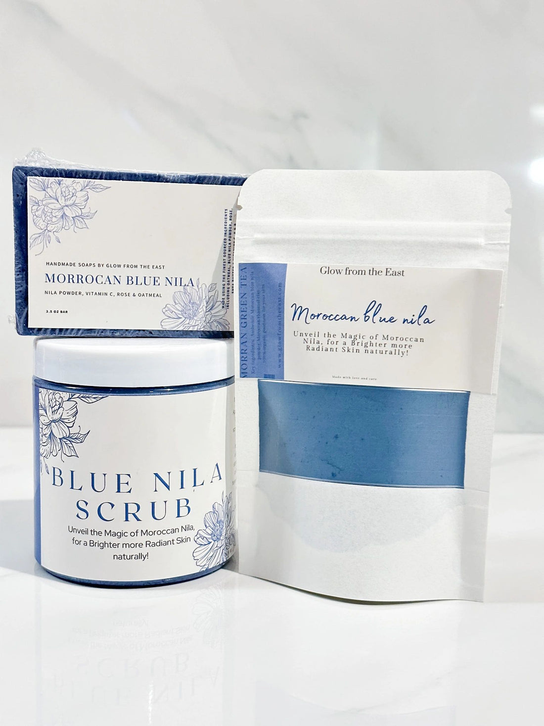Moroccan blue nila powder for facemask – Glowfromtheeast